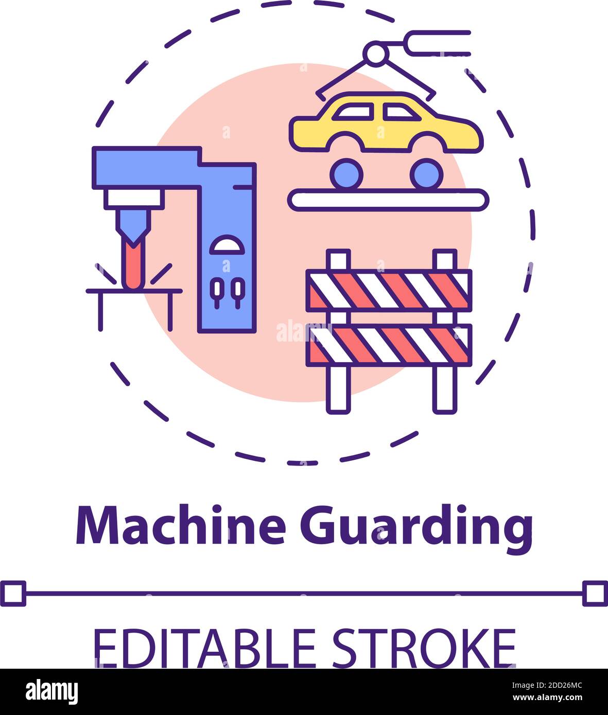 Machine guarding concept icon Stock Vector Image & Art - Alamy