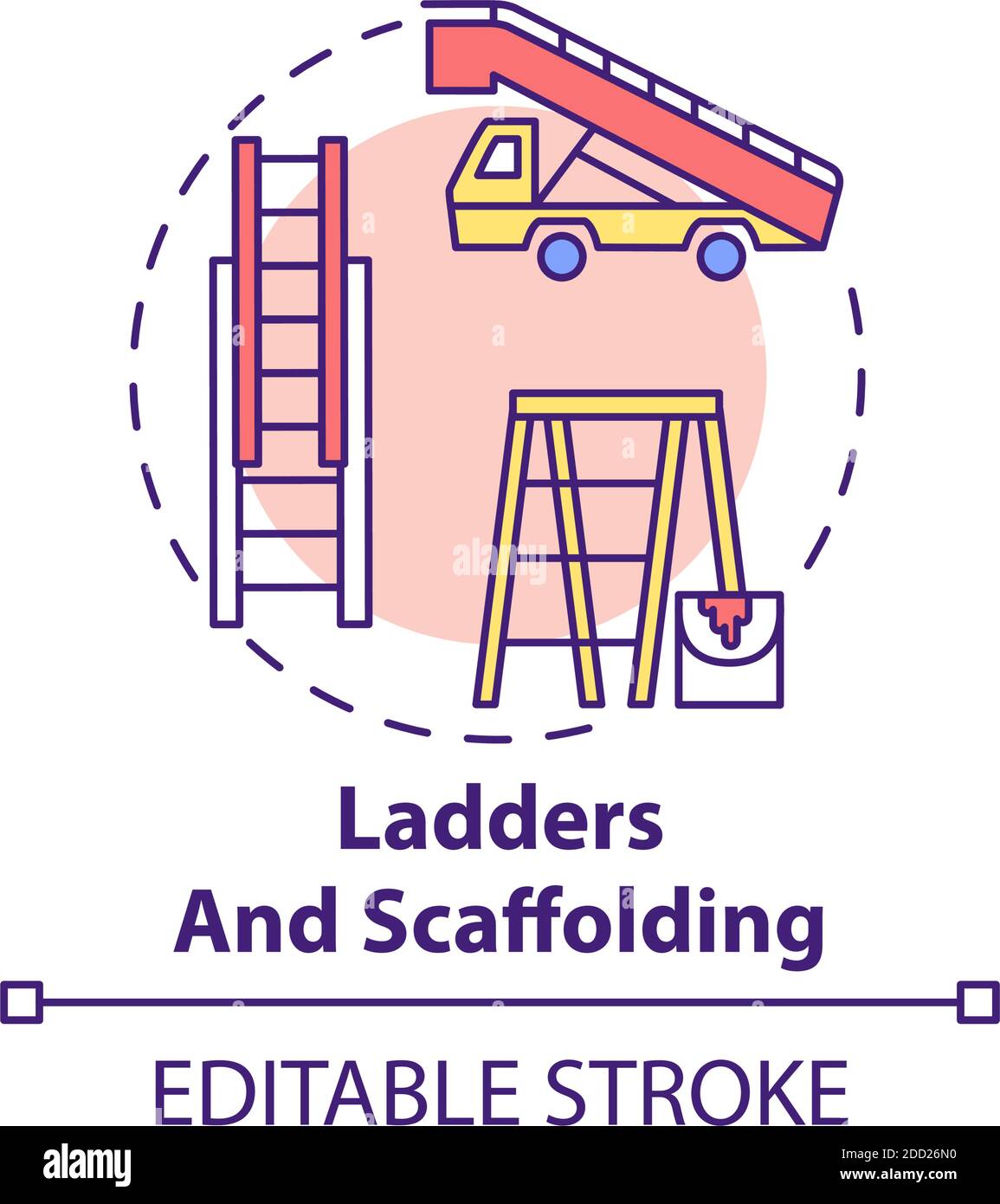 Ladders and scaffolding concept icon Stock Vector Image & Art - Alamy