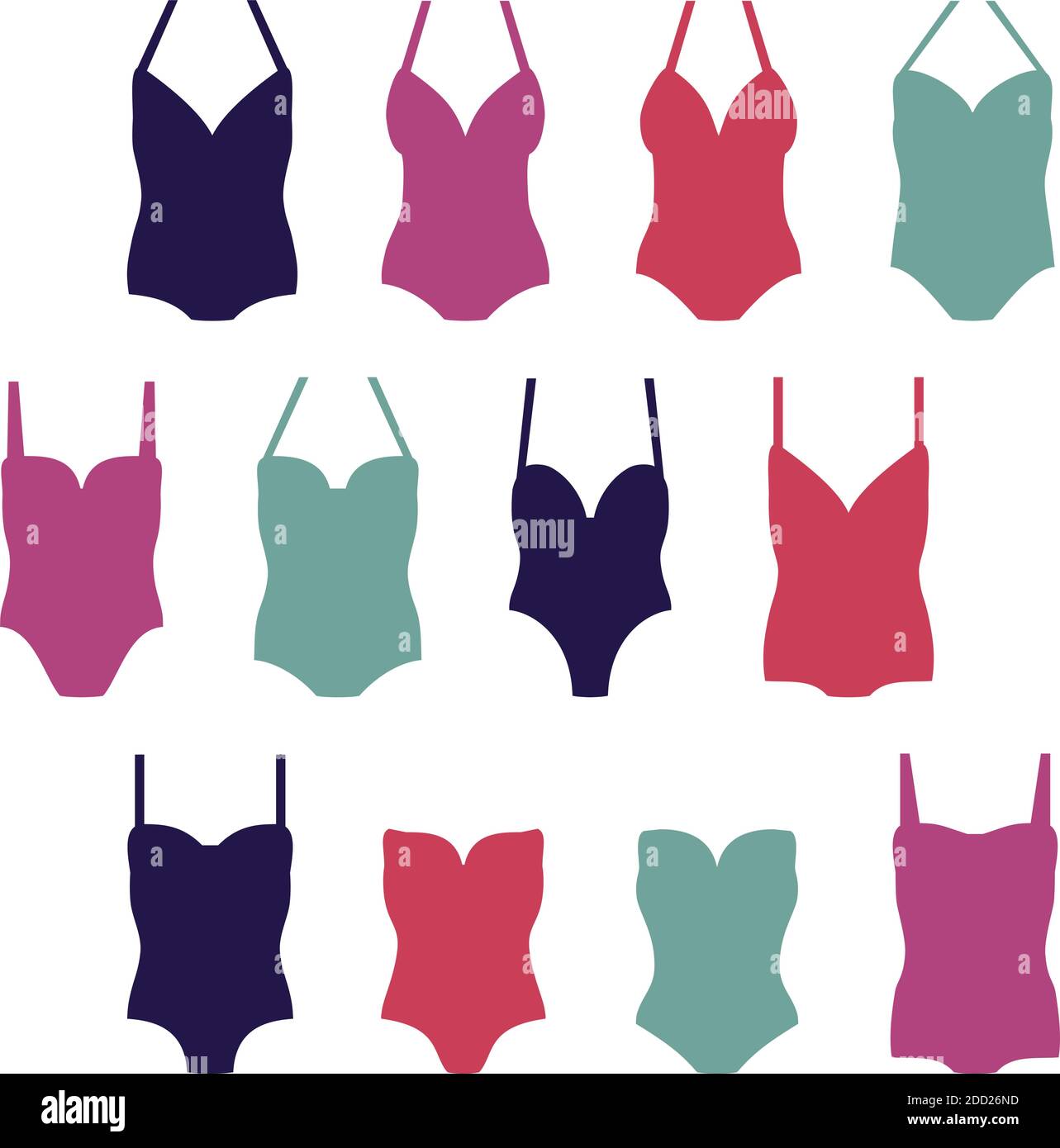 Set of women's swimwear - vector illustration Stock Vector Image & Art ...