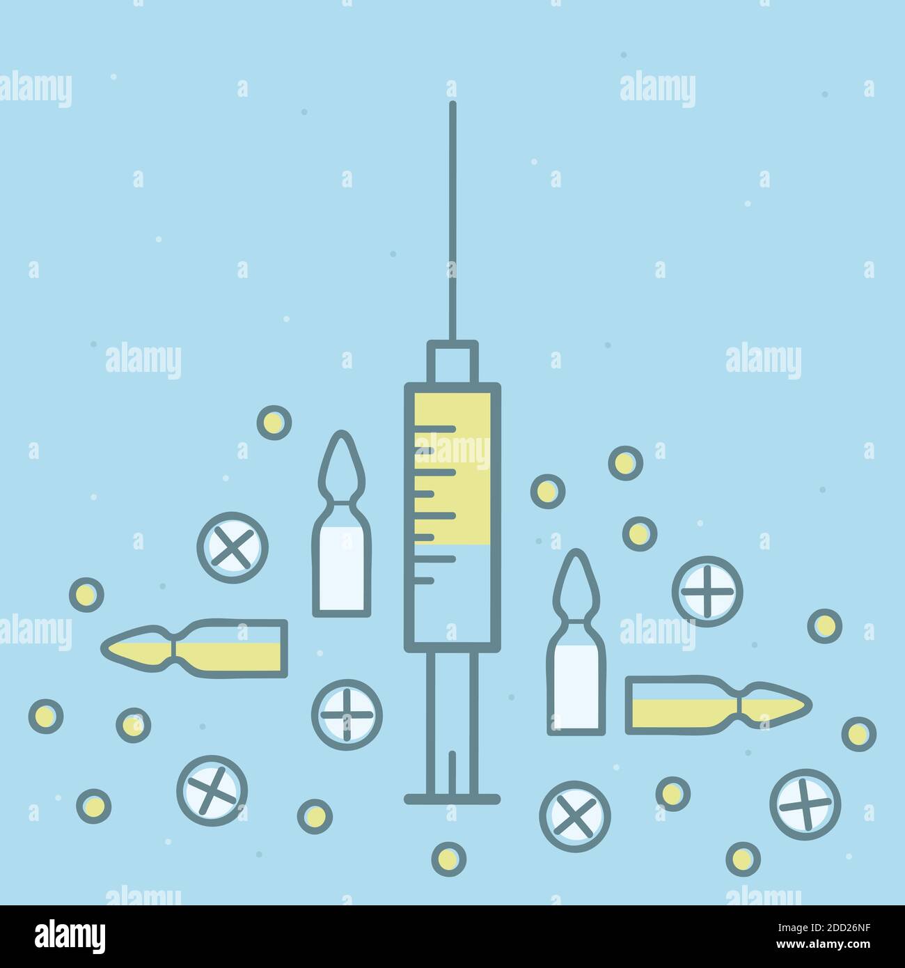 Syringe and pills - vector illustration Stock Vector Image & Art - Alamy
