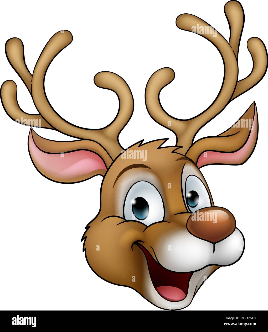 Christmas Cartoon Reindeer Character Stock Vector Image & Art - Alamy