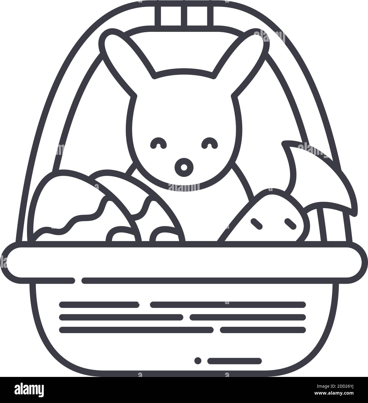 Easter icon, linear isolated illustration, thin line vector, web design ...