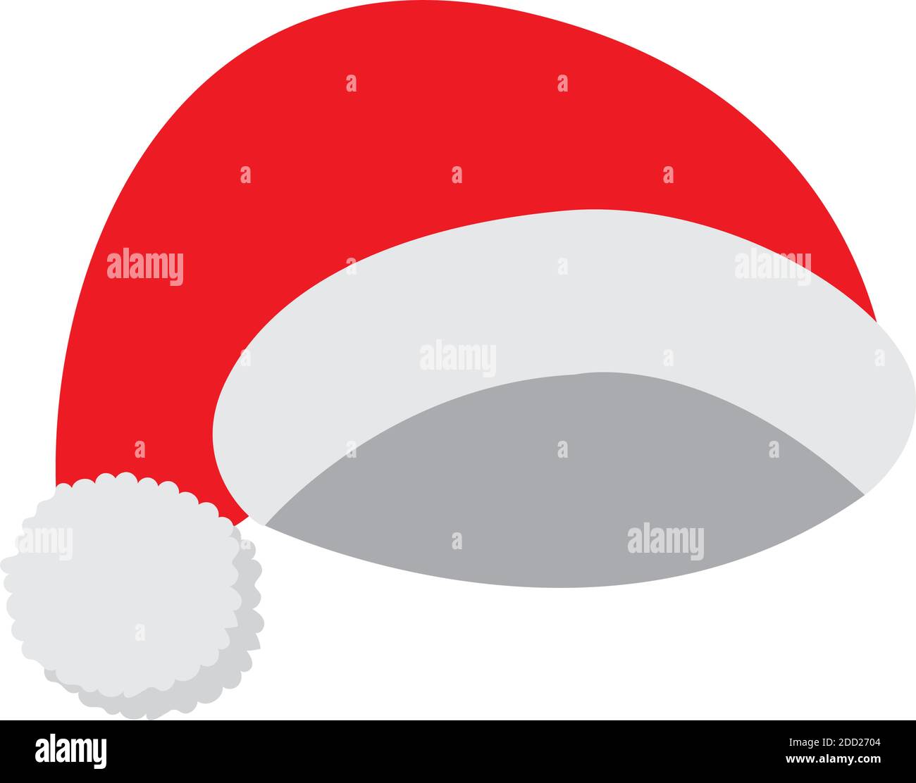 merry christmas santa hat accessory celebration vector illustration ...