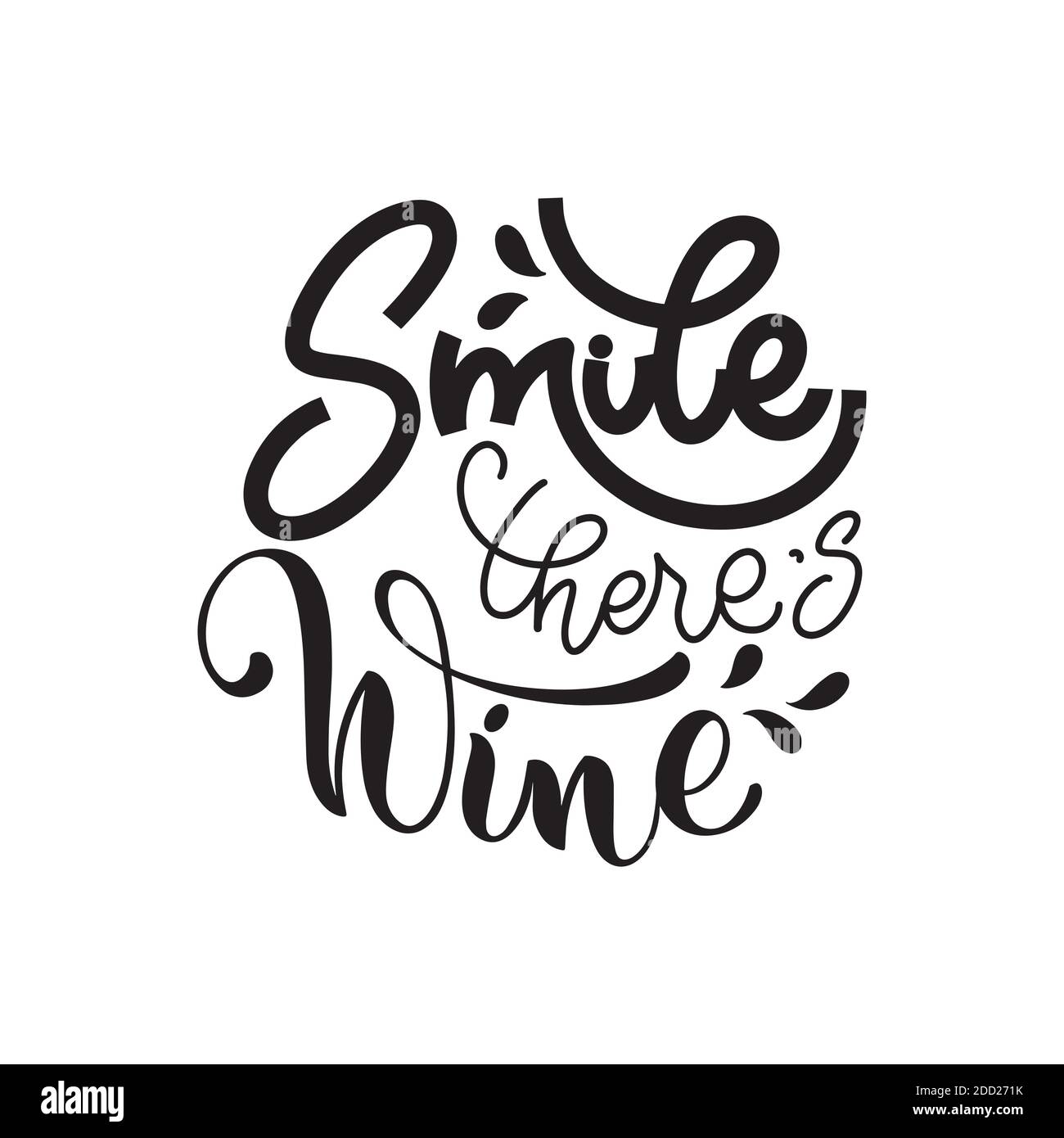 Wine vector hand lettering quote. Inspirational typography for bar, pub ...