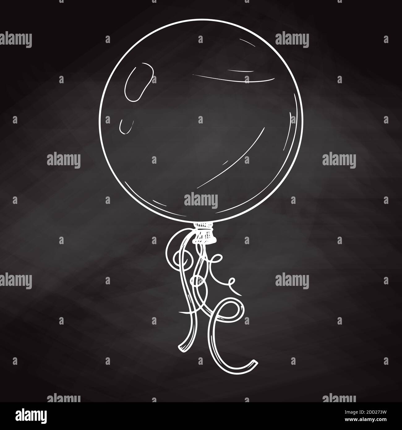 Inflatable balls on a string. Vector illustration in sketch style Stock ...