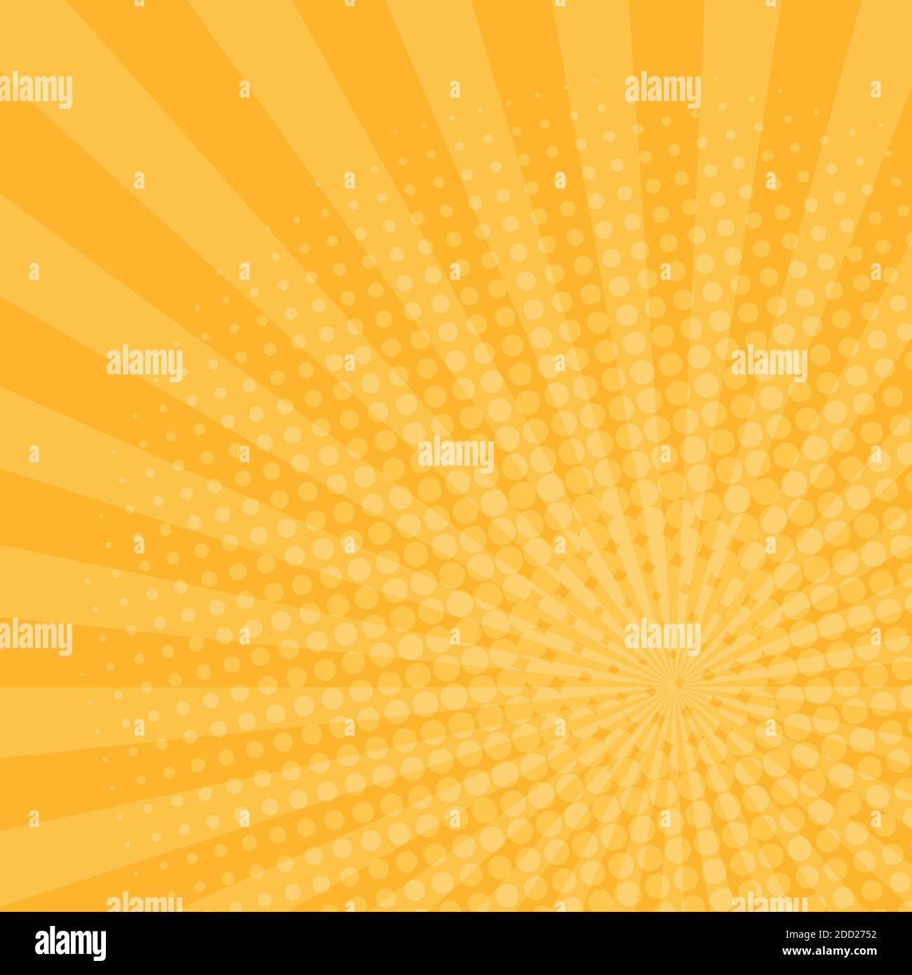 Orange comic zoom with lines and glow - Vector illustration Stock ...