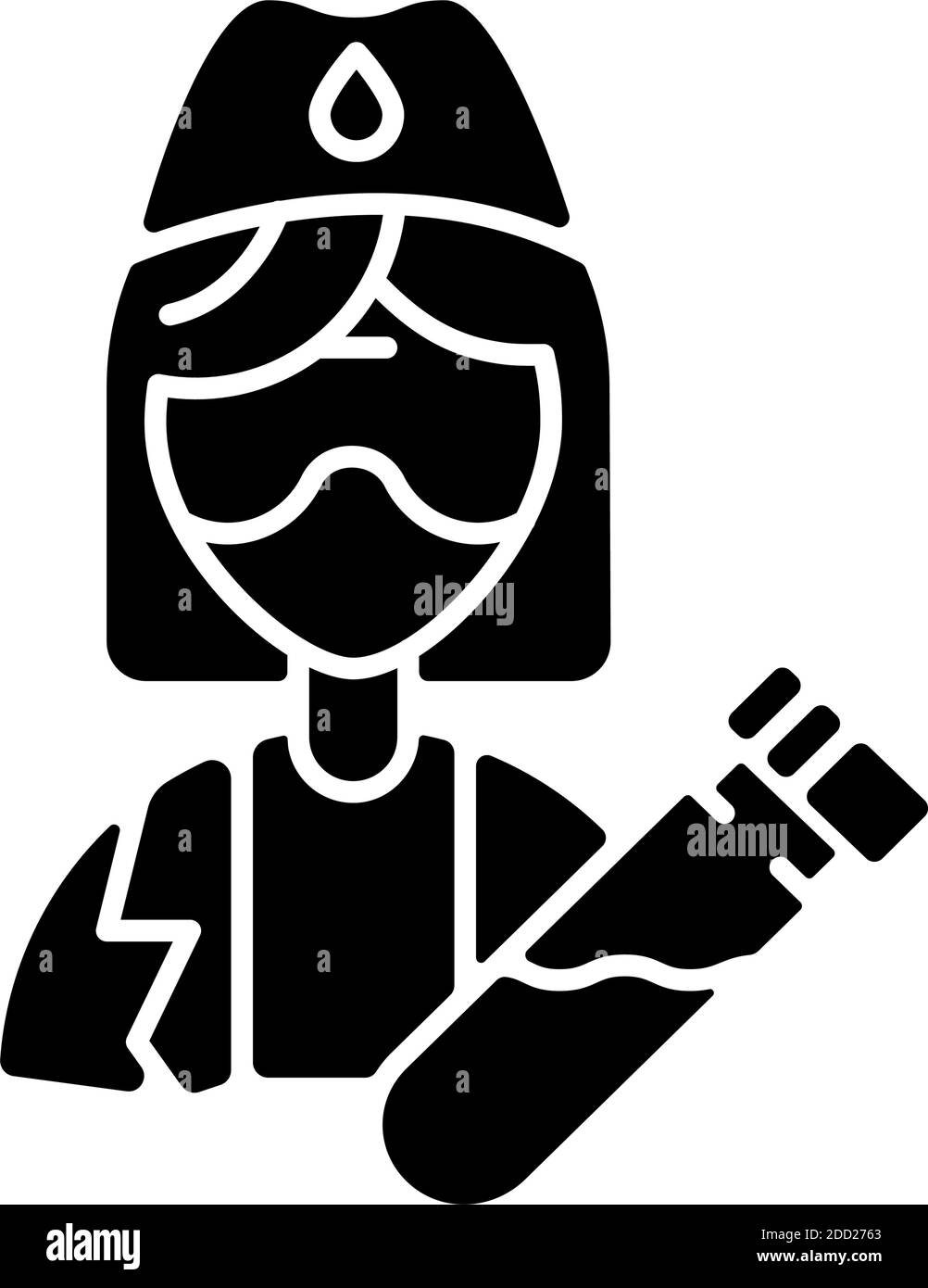 Lab worker black glyph icon Stock Vector Image & Art - Alamy
