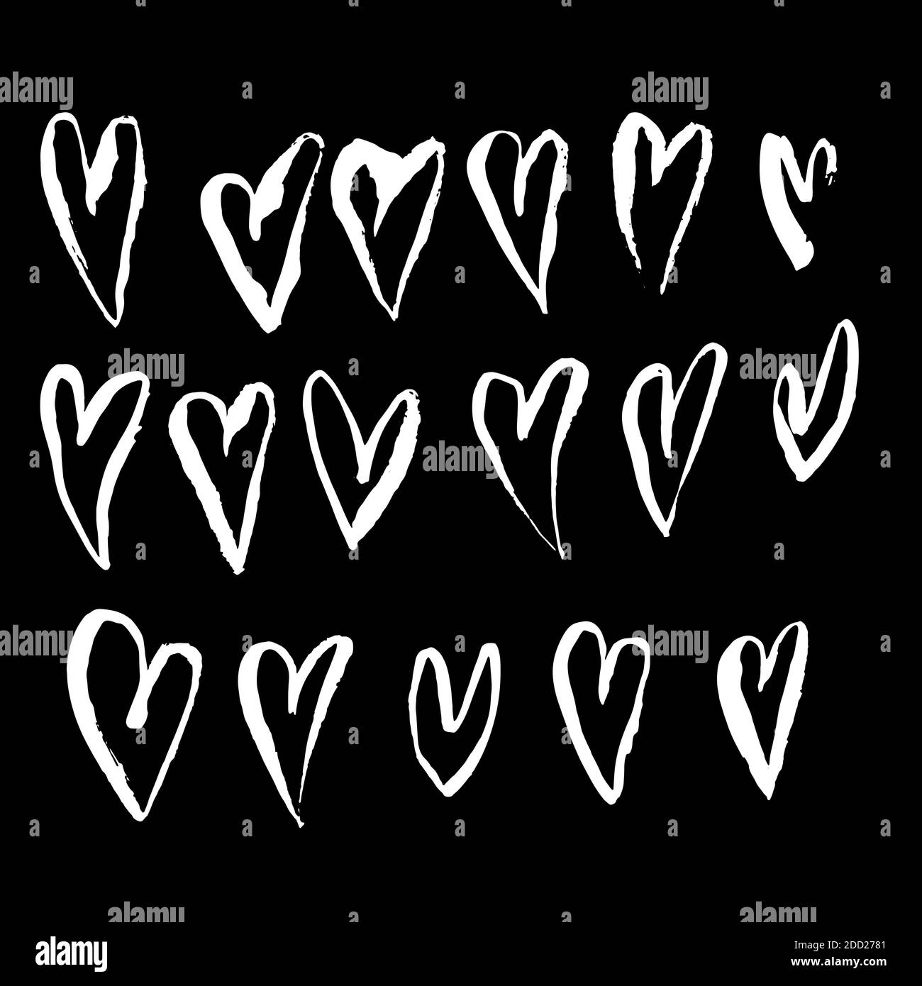 Watercolor set heart shape Stock Vector Images - Alamy