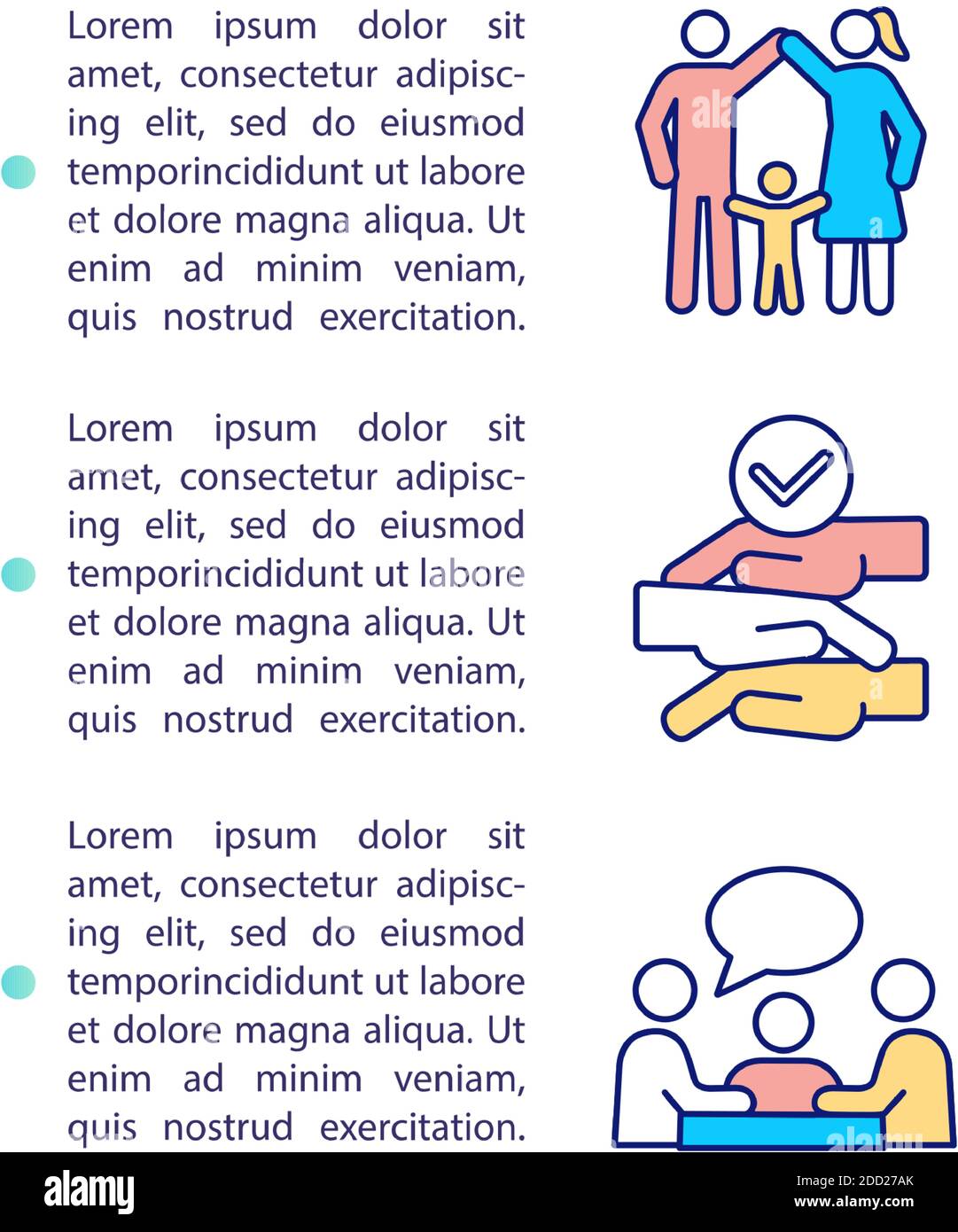 Family support of sad patient concept icon with text Stock Vector Image ...