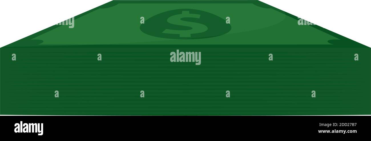Isolated dollar tickets green in white background financial icon ...