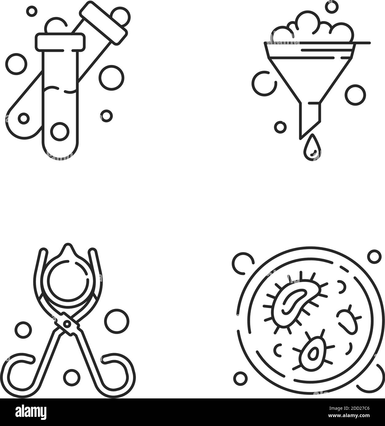 Laboratory tools linear icons set Stock Vector Image & Art - Alamy