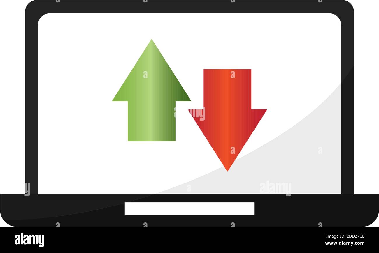 Isolated increased report in white background financial icon- Vector ...