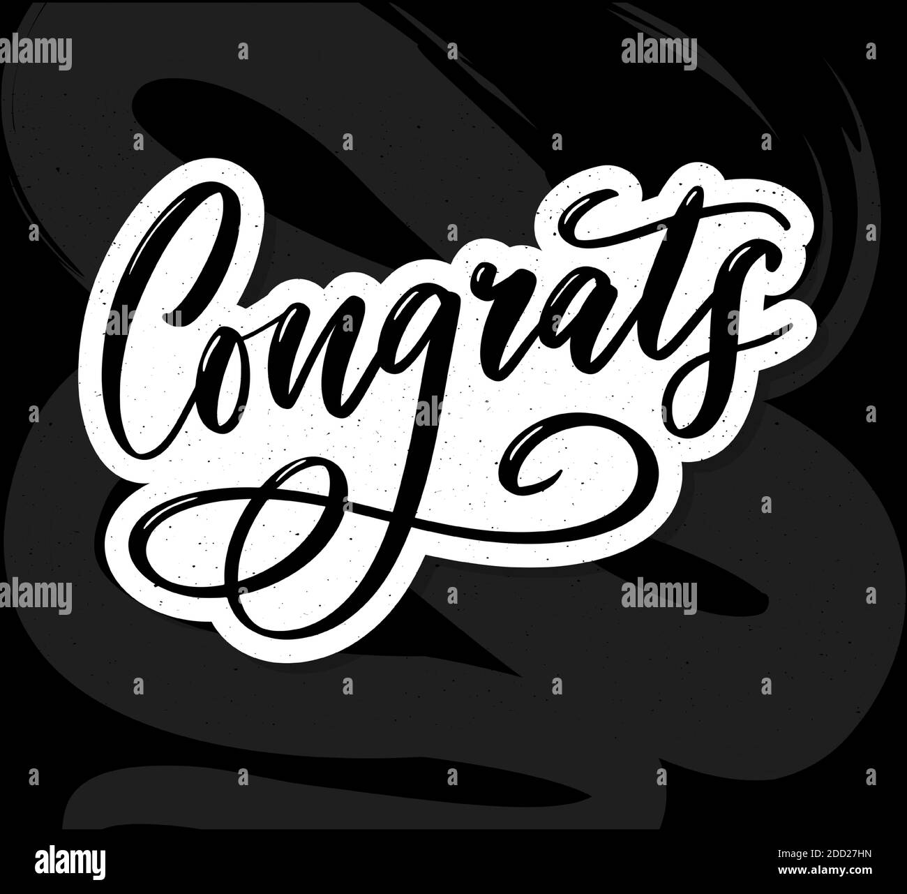 Congrats Congratulations card lettering calligraphy text Brush eps10 ...