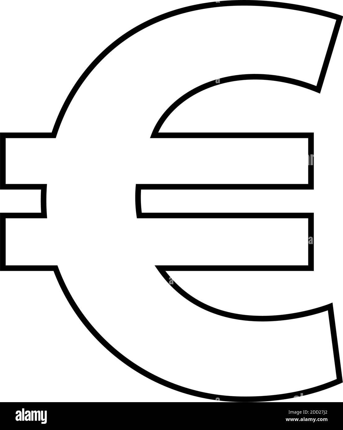 Euro Symbol White