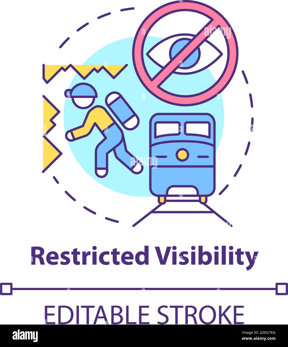 Restricted visibility concept icon Stock Vector Image & Art - Alamy