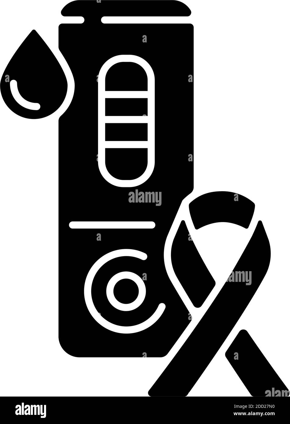 HIV test black glyph icon Stock Vector Image & Art - Alamy
