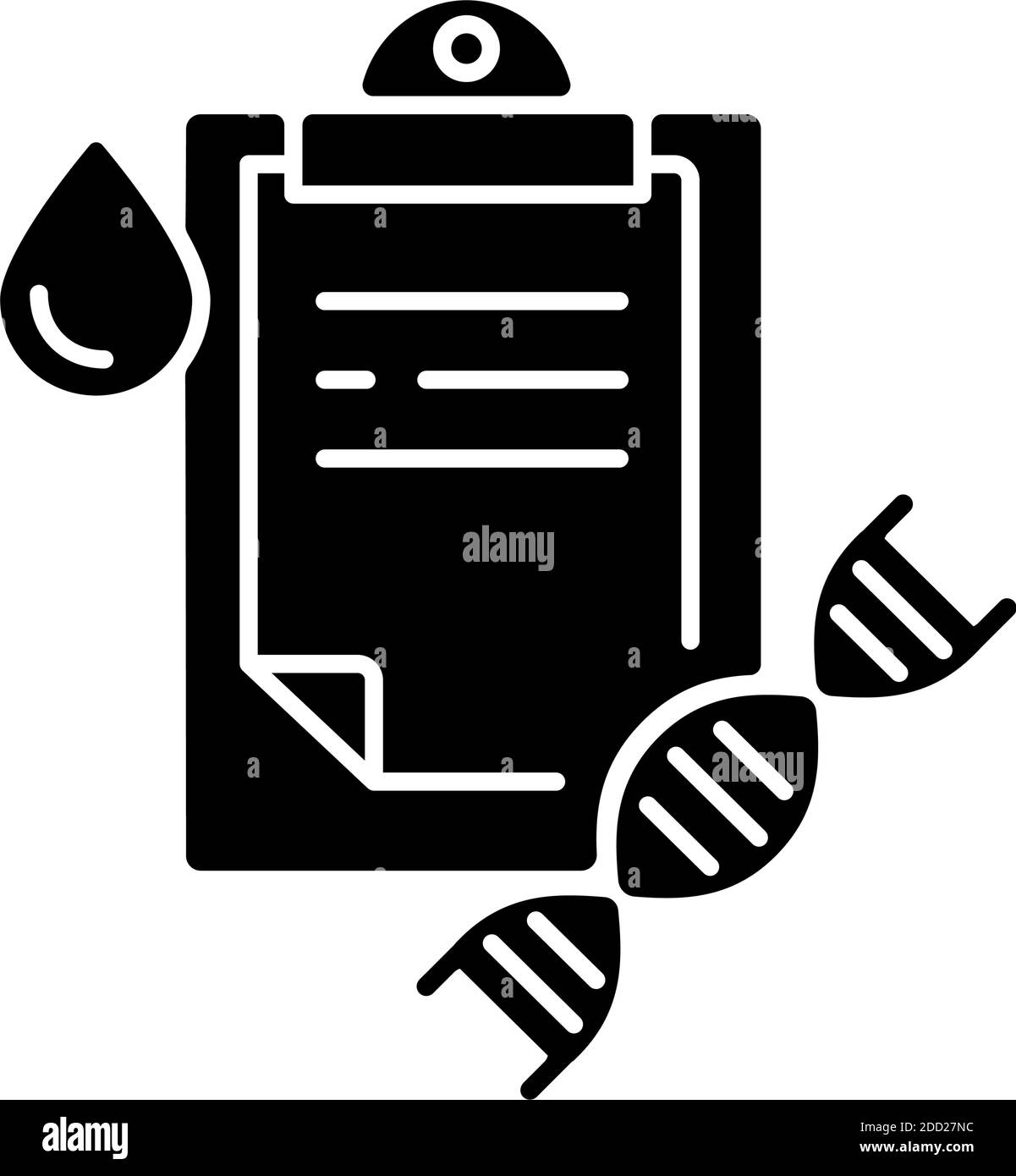 DNA test black glyph icon Stock Vector Image & Art - Alamy