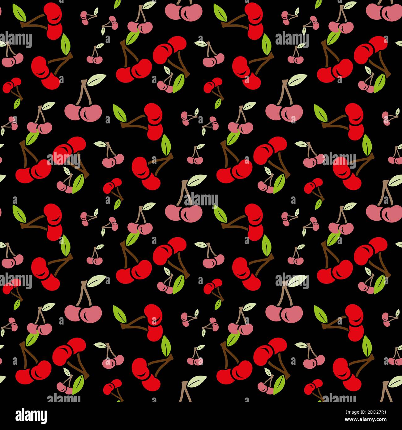 Cute cherry seamless pattern. Good for textile, wrapping, wallpapers ...