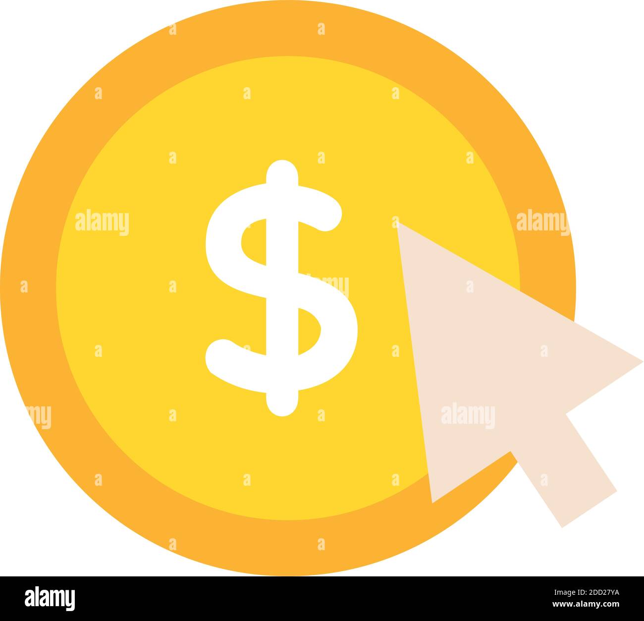 Isolated money button shop online digital marketing colorful icon in ...