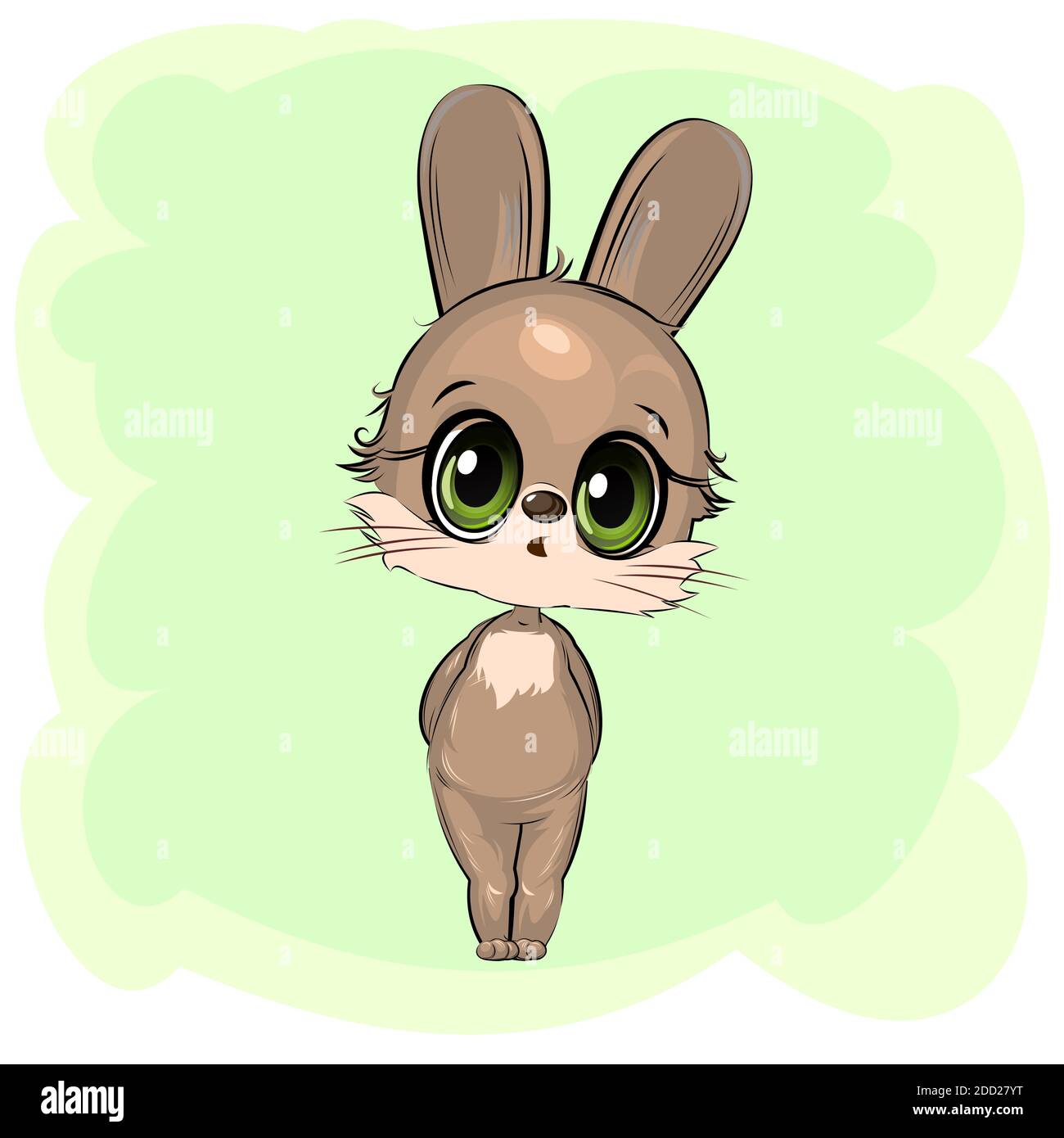 Little hare. Rabbit cub. Cute funny animal on an abstract background ...