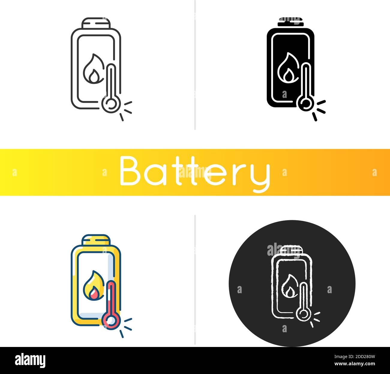 Battery overheating problem icon Stock Vector Image & Art - Alamy