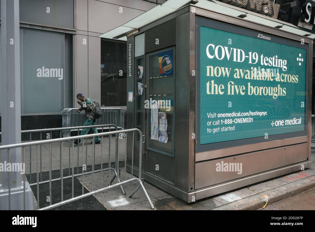 June 05, 2020. Manhattan, New York, Usa. A homeless man walks by an ...