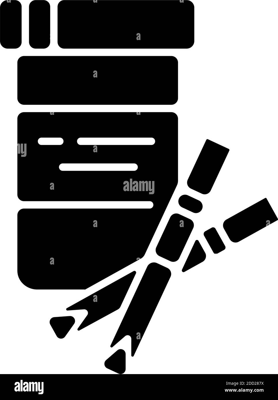 Lab test strips black glyph icon Stock Vector Image & Art - Alamy