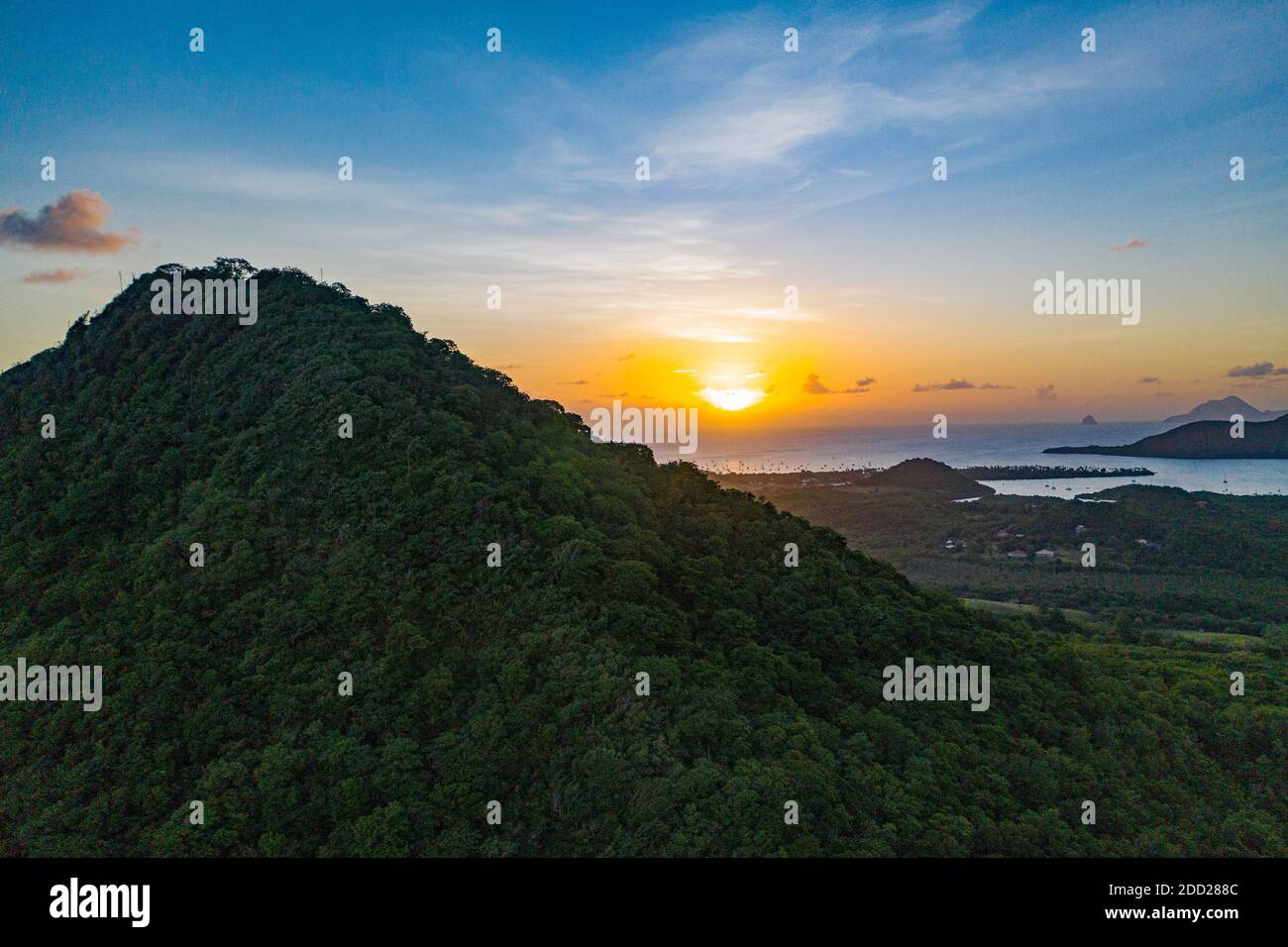 View of the bay of Sainte-Anne from the piton Crève coeur in Sainte ...