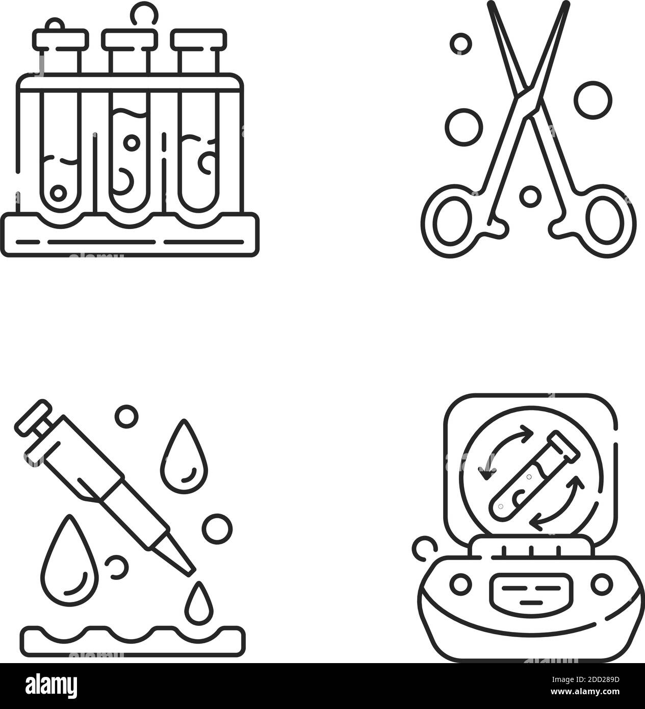 Laboratory instruments linear icons set Stock Vector Image & Art - Alamy