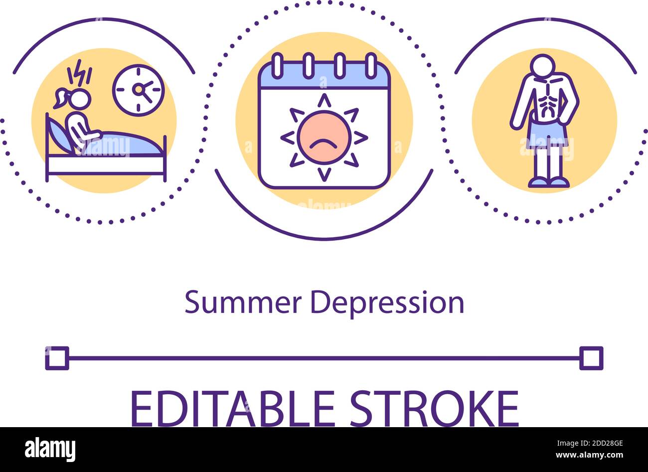 Summer depression concept icon Stock Vector Image & Art - Alamy