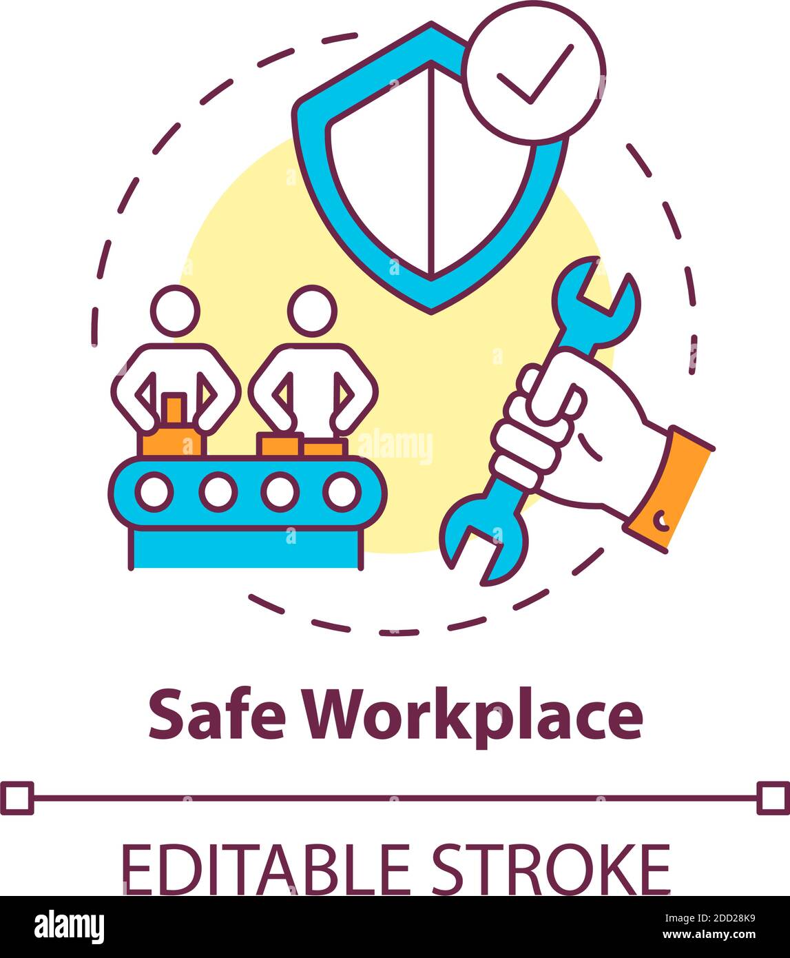 Safe workplace concept icon Stock Vector Image & Art - Alamy