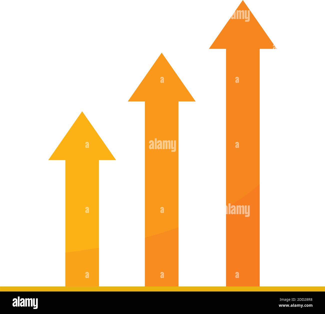 Isolated increased report in white background financial icon- Vector ...