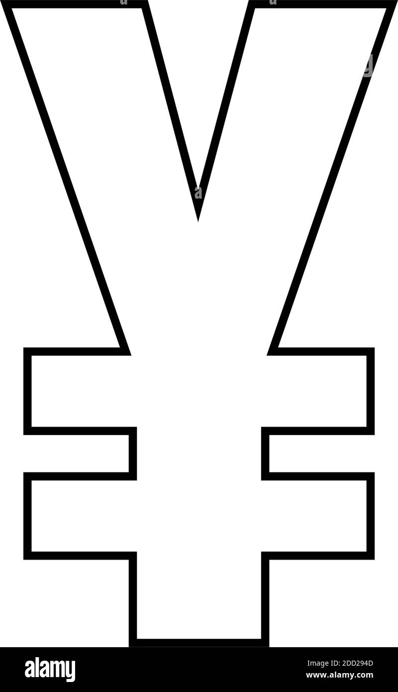 Isolated yen symbol draw in white background financial icon- Vector ...