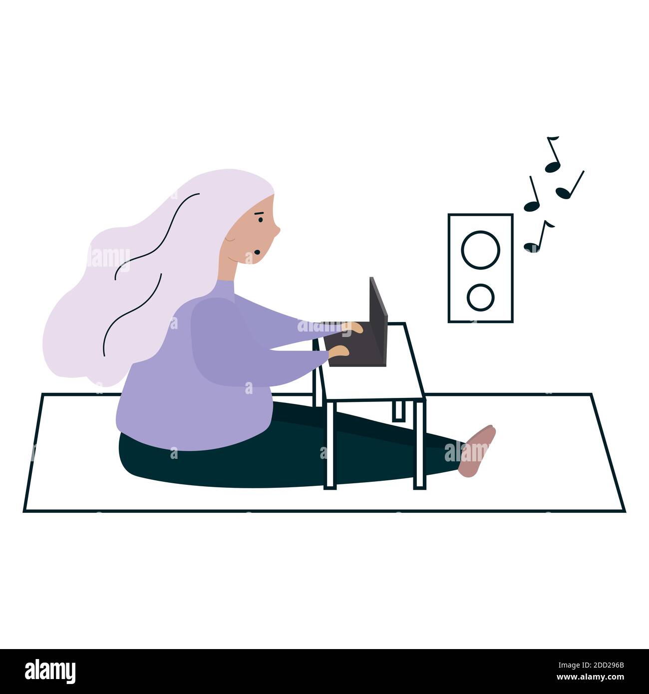 Lifestyle music cartoon Cut Out Stock Images & Pictures - Alamy