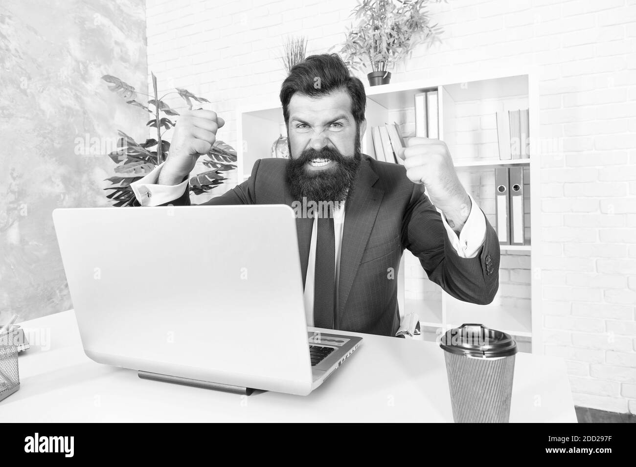 Excessive stress at work. Stressed manager shout in office. Stress ...