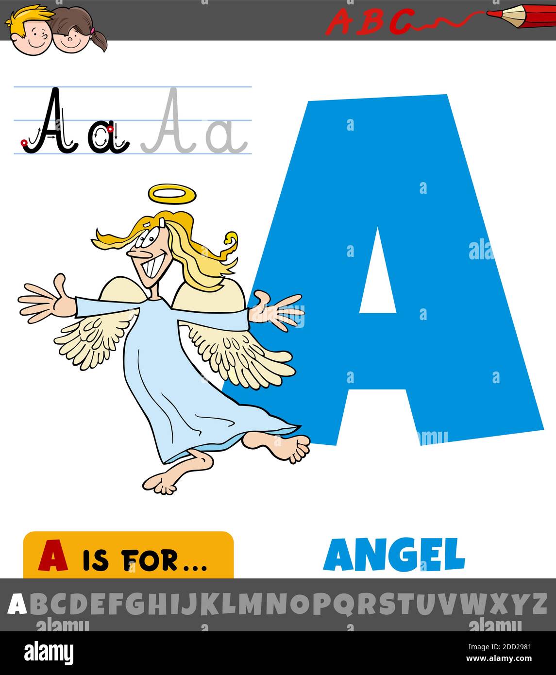 Angel and children Stock Vector Images - Alamy
