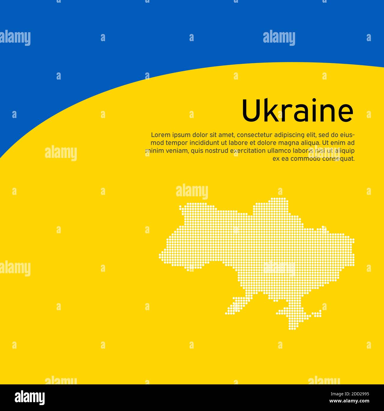 Abstract waving flag and mosaic map of ukraine. Creative background for ...