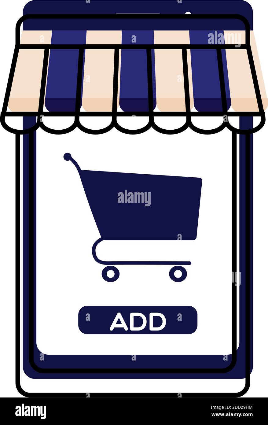 Isolated add button online digital marketing colorful icon in white ...