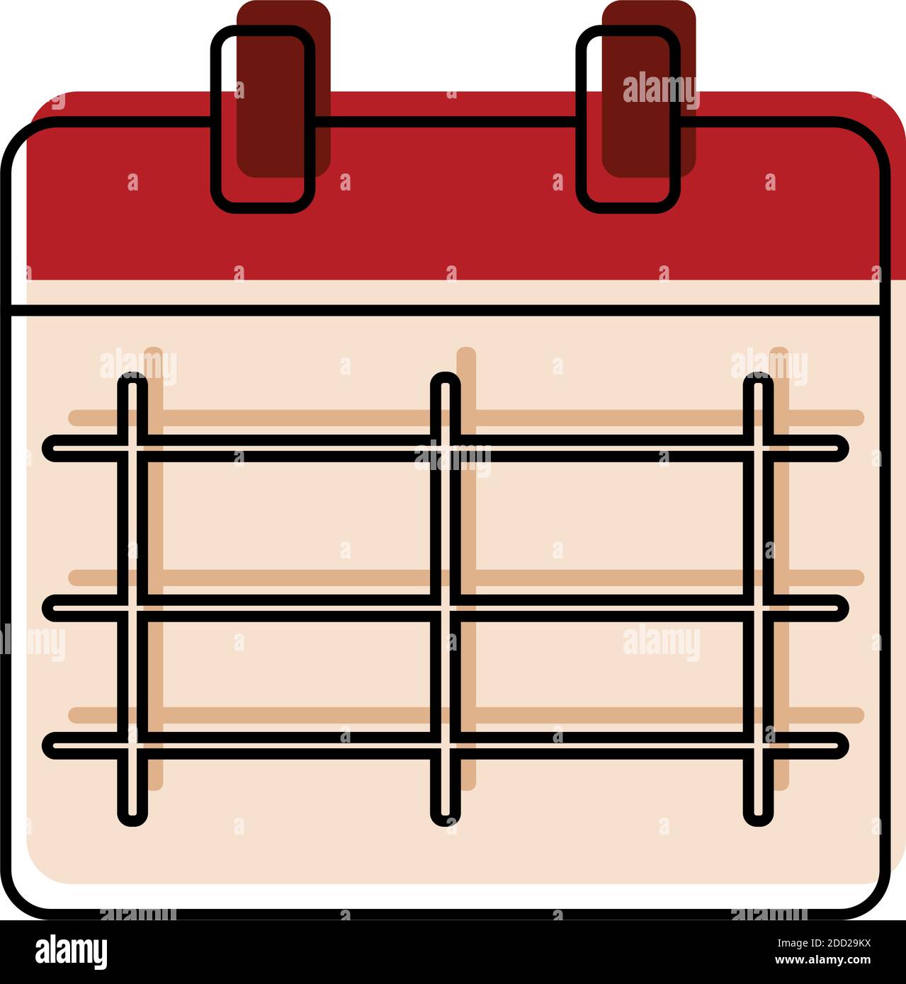 Isolated calendary online digital marketing colorful icon in white ...