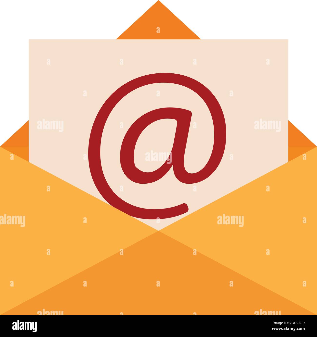 Isolated mail online digital marketing colorful icon in white ...
