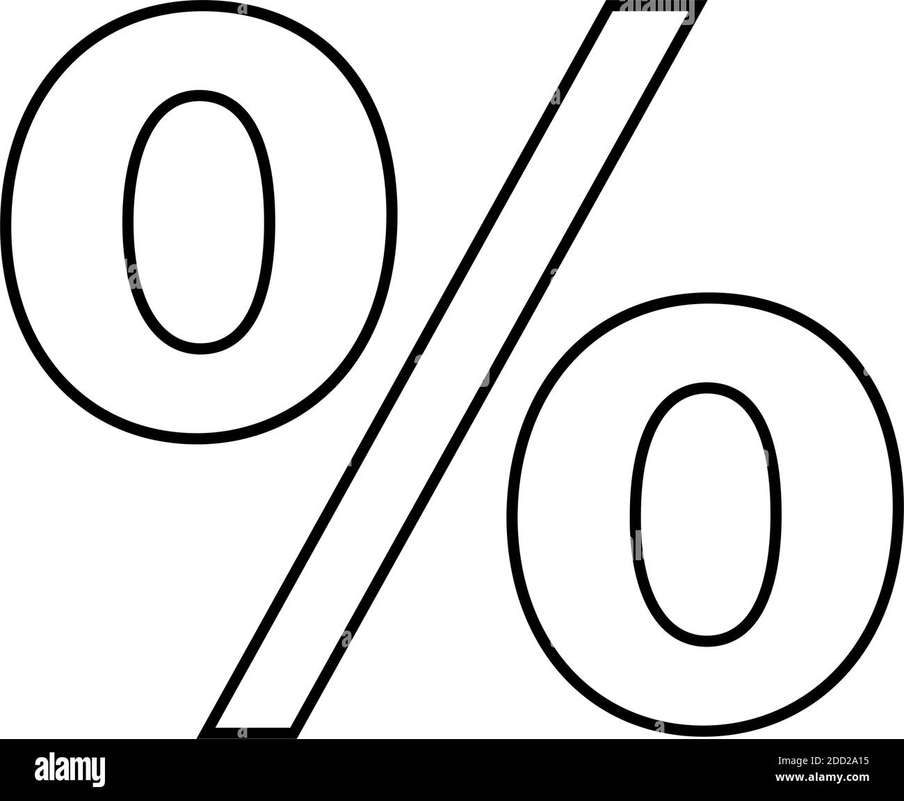Isolated percent symbol draw in white background financial icon- Vector ...