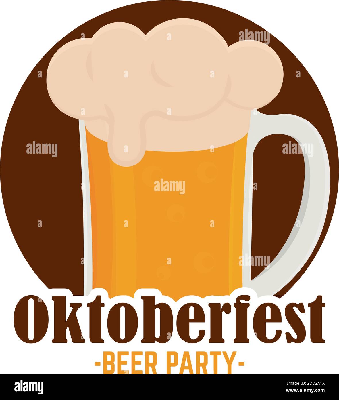 Isolated beer party oktoberfest logo icon- Vector Stock Vector Image ...