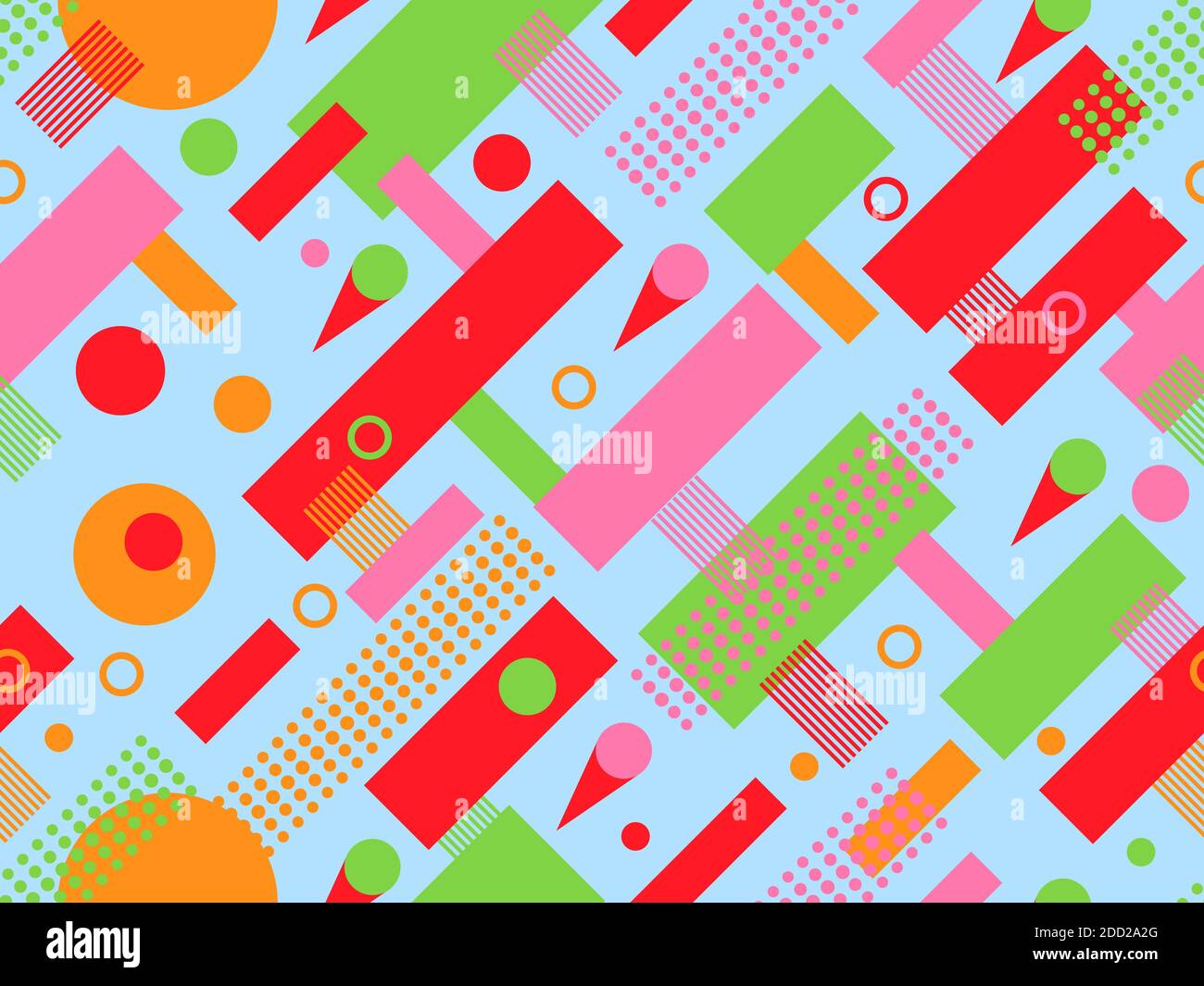 Seamless pattern with geometric shapes in the style of the 80s ...