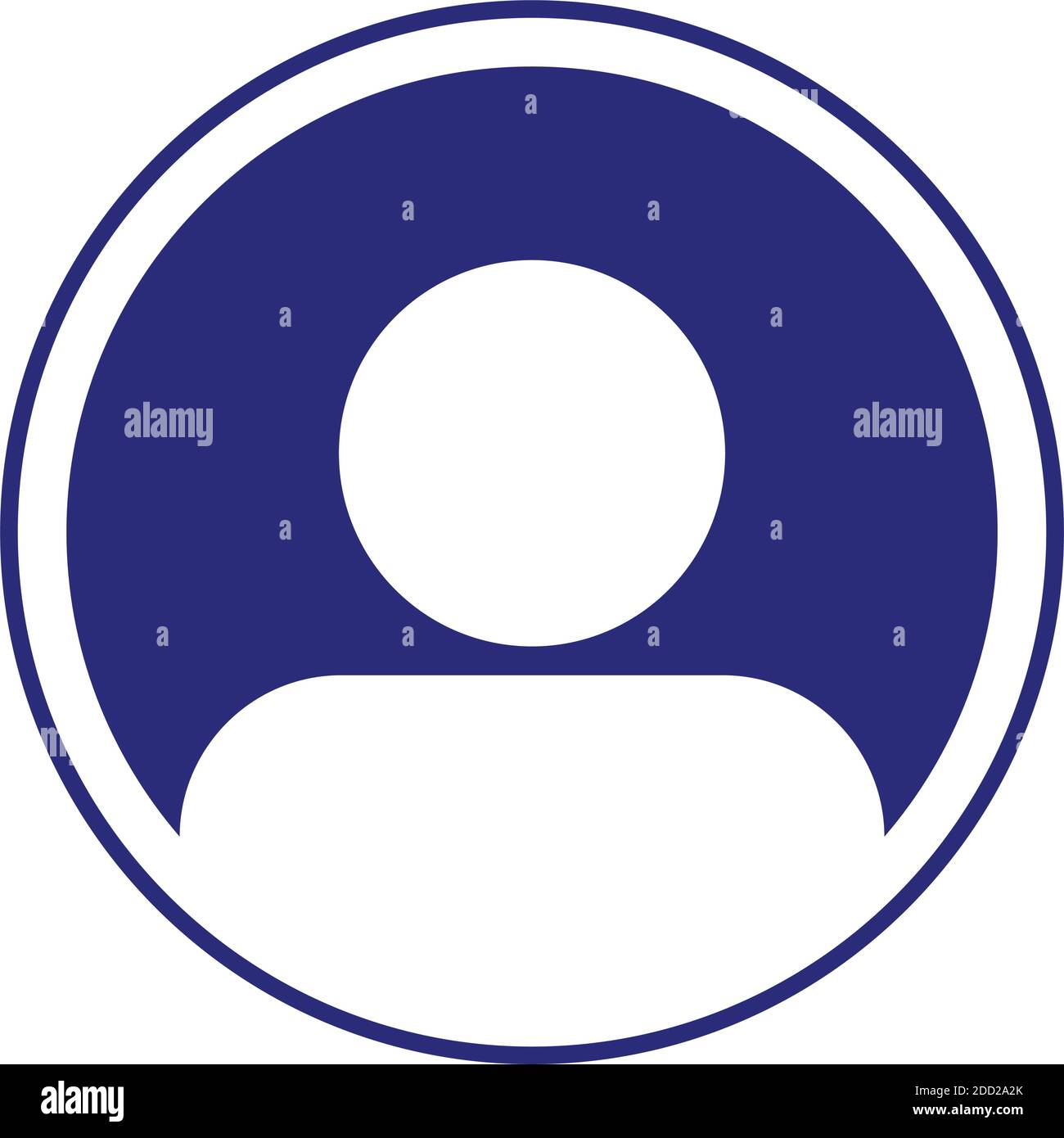 Isolated profile online digital marketing colorful icon in white ...