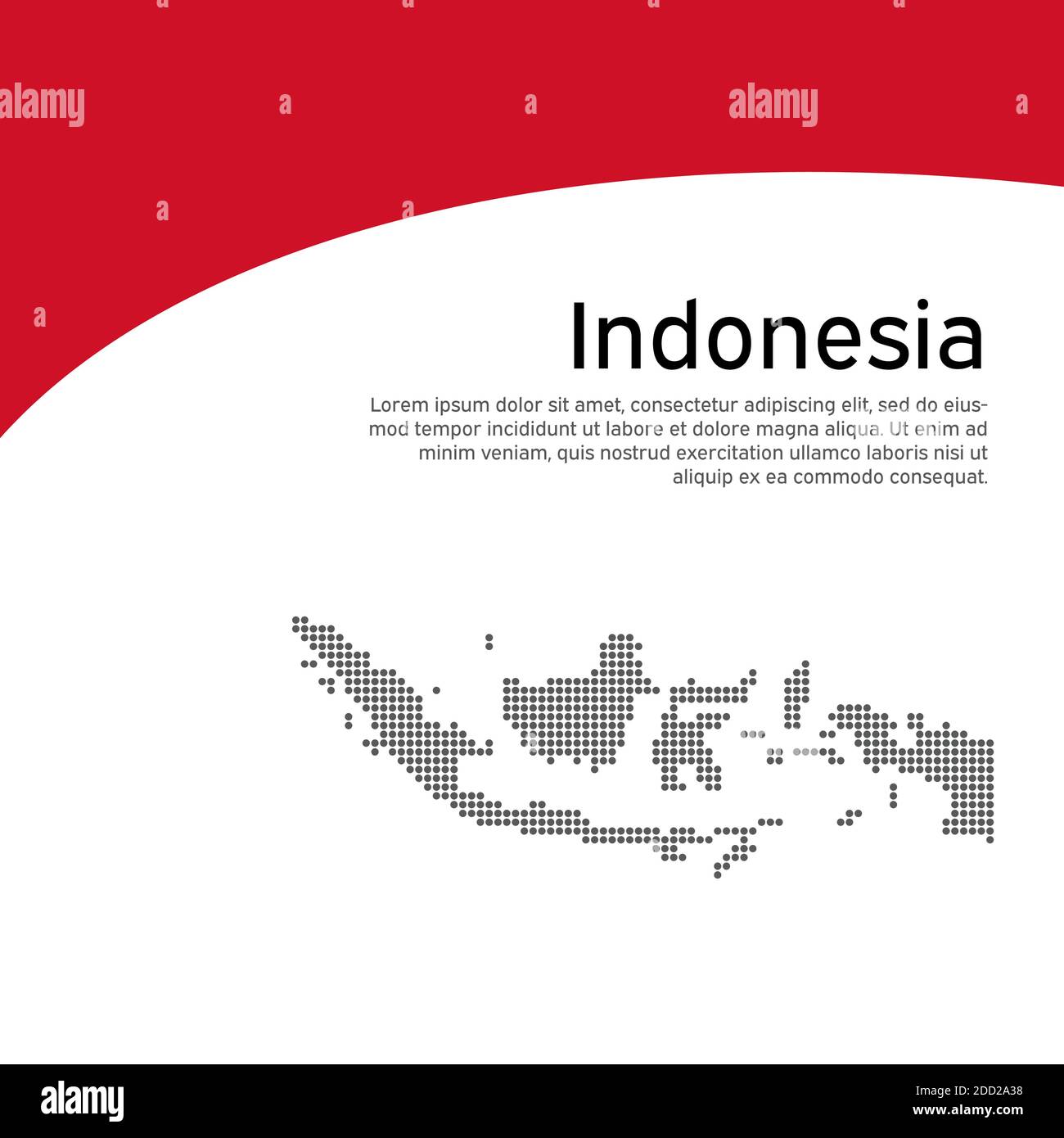 Cover, banner in national colors of Indonesia. Abstract waving flag and ...
