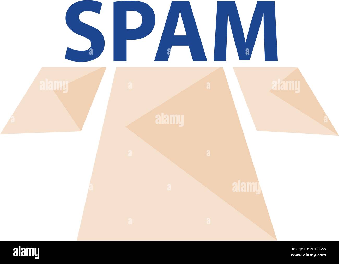 Isolated spam online digital marketing colorful icon in white ...