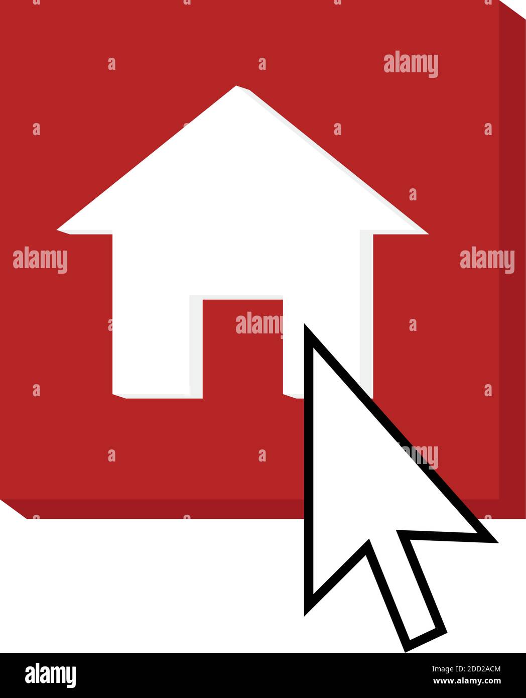 Isolated home button shop online digital marketing colorful icon in ...