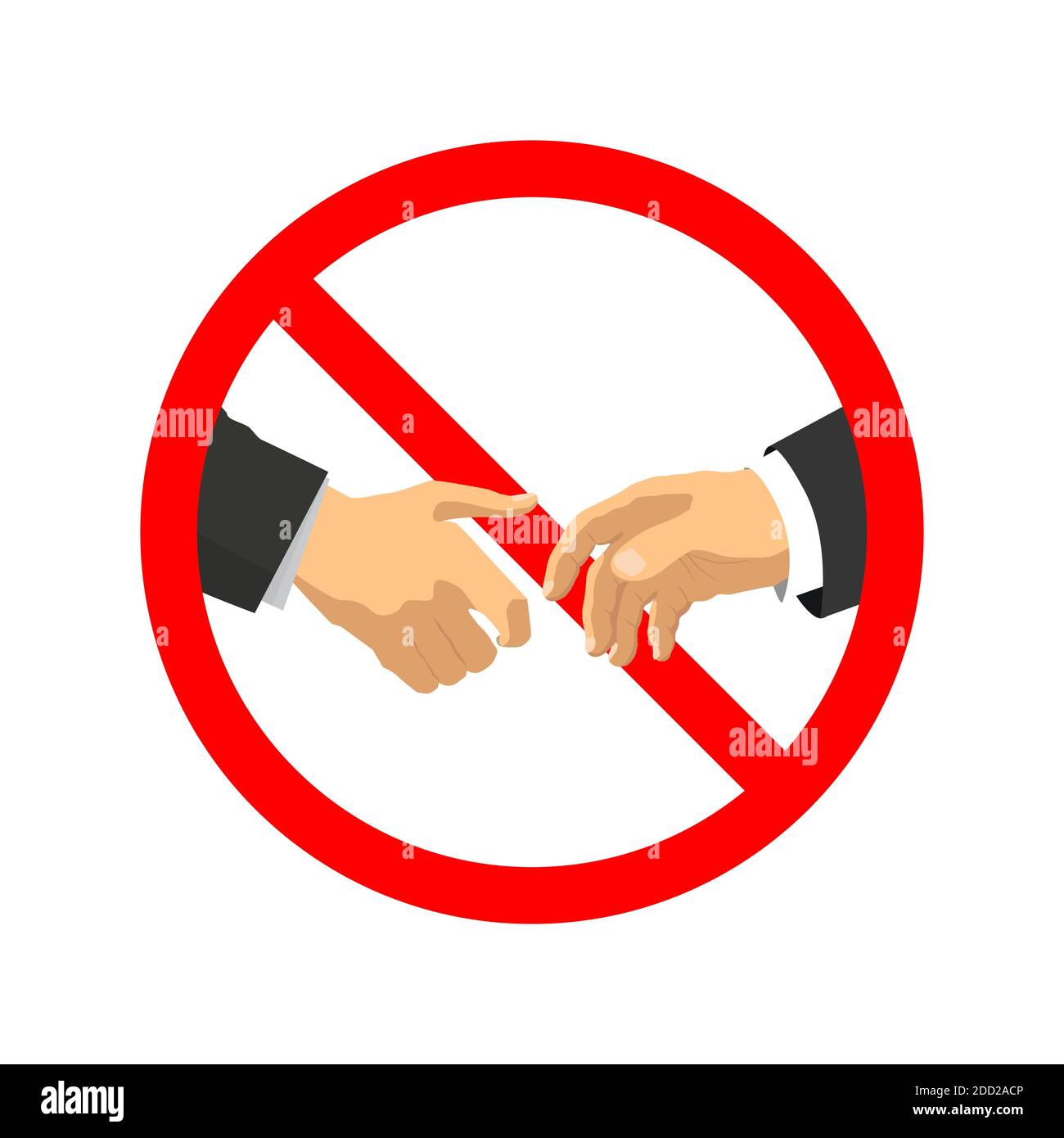 Handshake ban sign warning Cut Out Stock Images & Pictures - Alamy