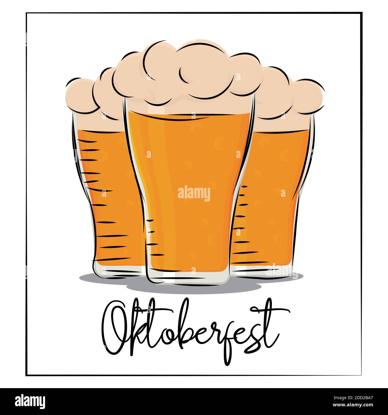 Beers oktoberfest german celebration picture icon- Vector Stock Vector ...