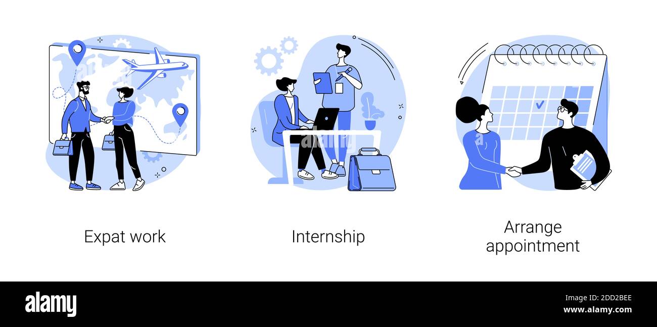 International employment abstract concept vector illustrations Stock ...